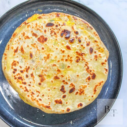 Aloo Paratha (potato roti) - Baking on Thyme